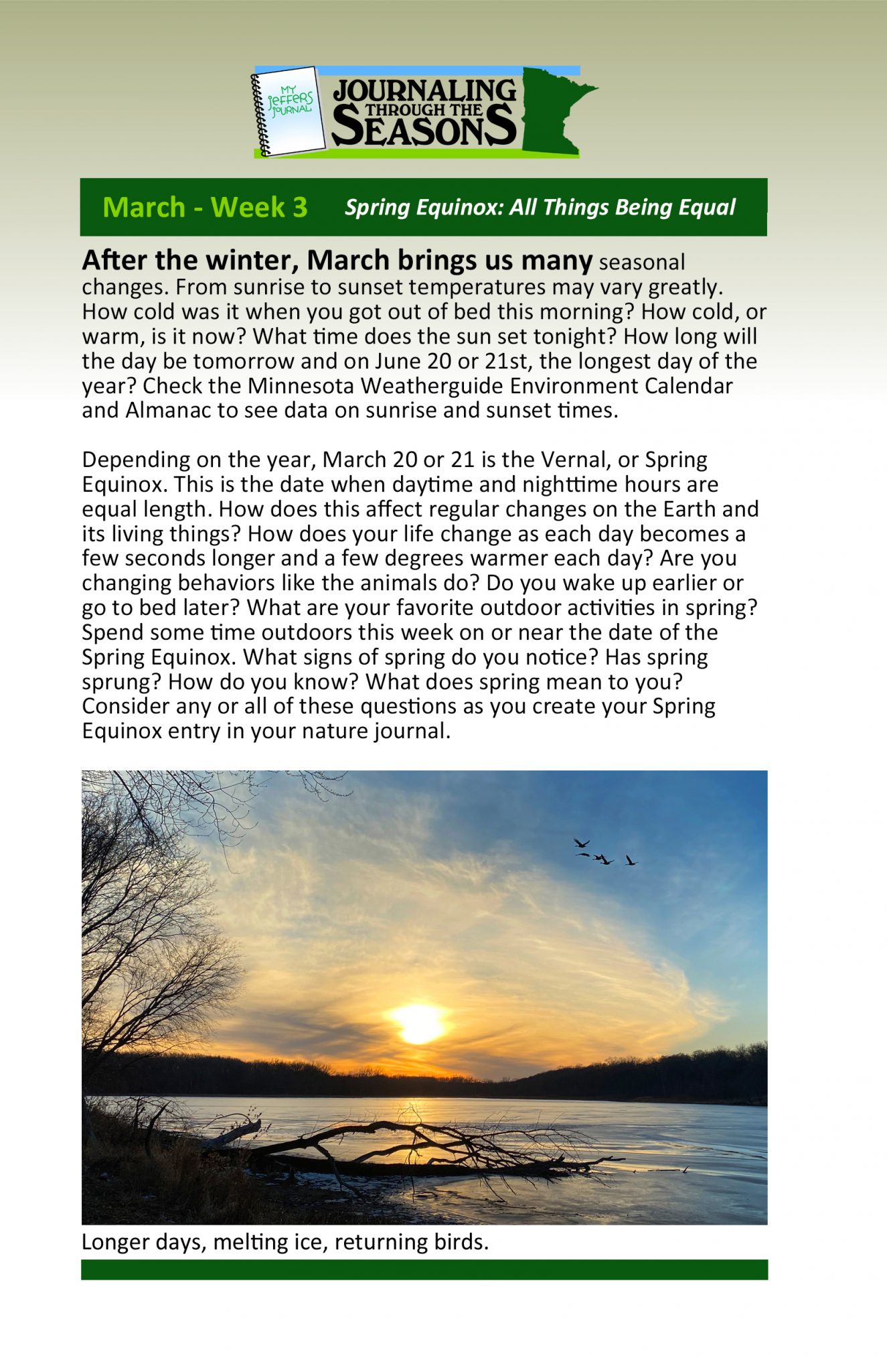 Journaling Through the Seasons - Jeffers Foundation