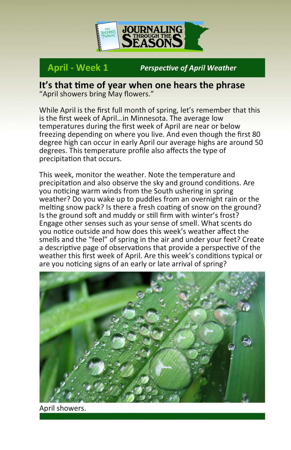 Journaling Through the Seasons - Jeffers Foundation