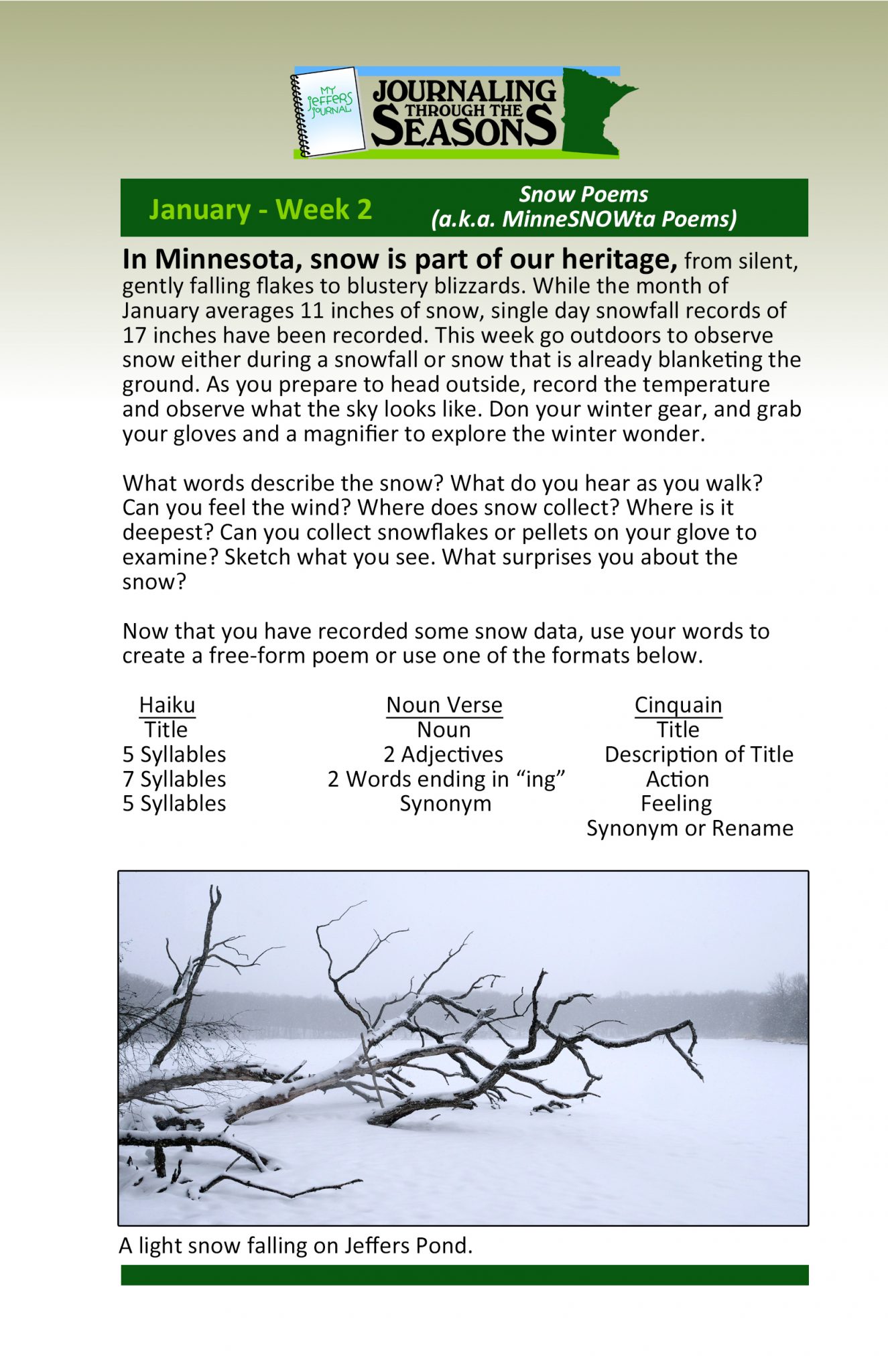 Journaling Through the Seasons - Jeffers Foundation